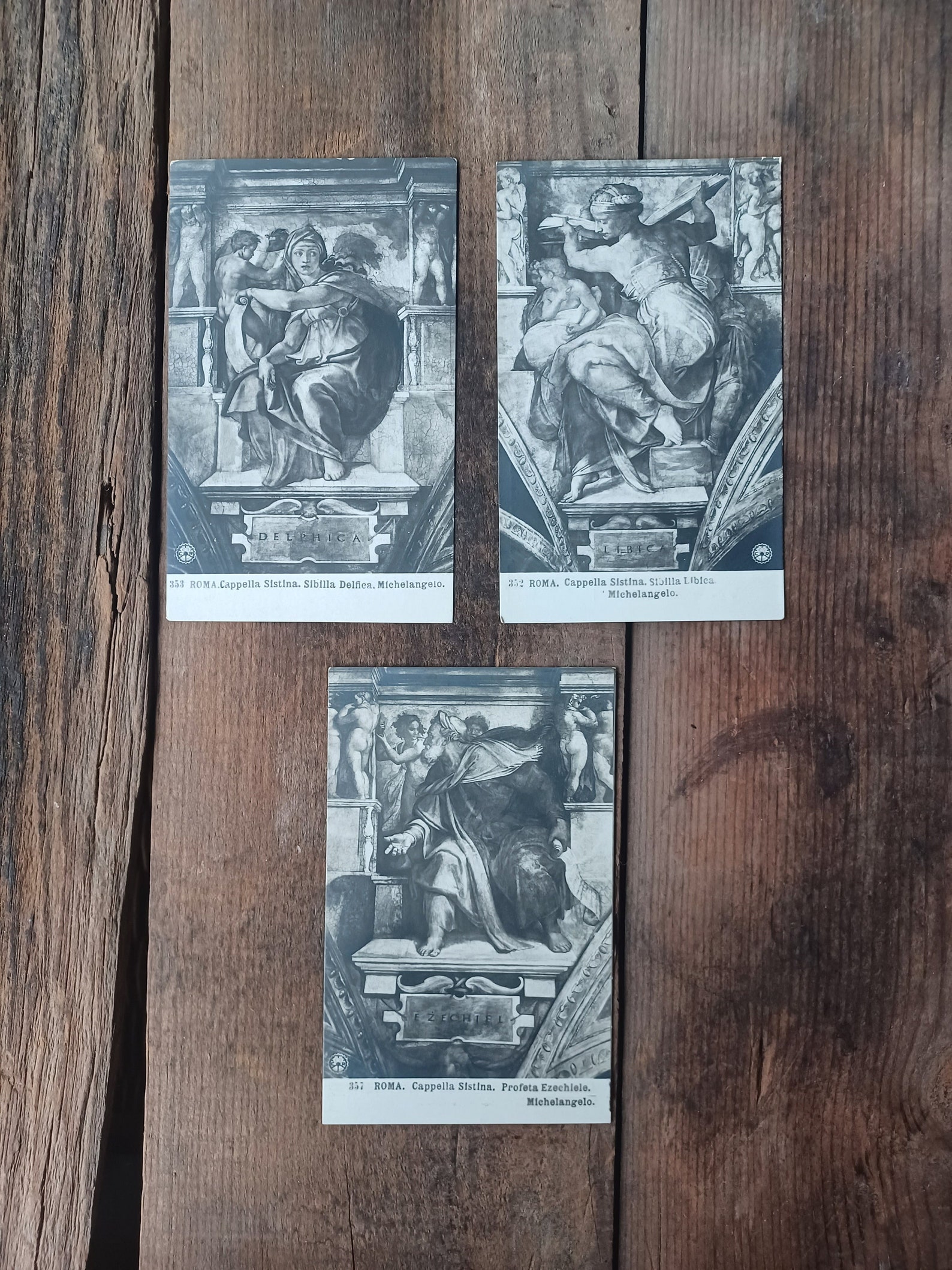 Set of 3 Vtg 1900s Sistine Chapel Italian Postcards - Etsy