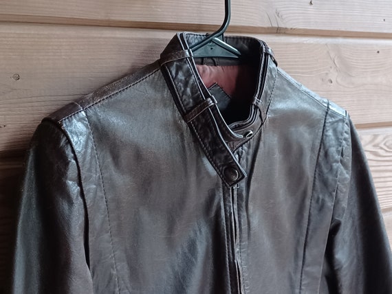 Vtg 1980s Chocolate Brown Leather Jacket, by Casablan… - Gem
