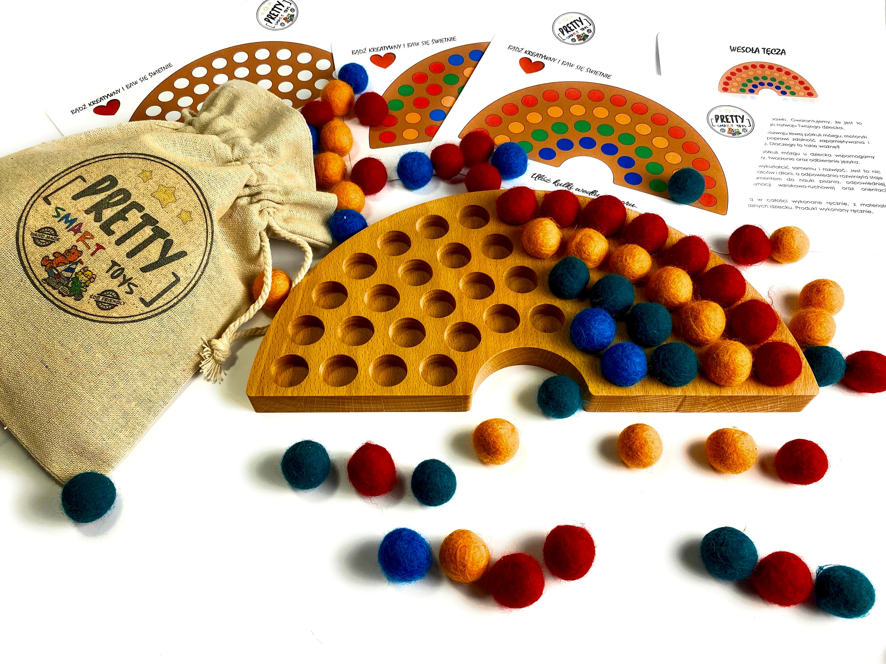 Rainbow Color Sorter Montessori Toy for 3 Years Old, 4 Years Old, Girl ...