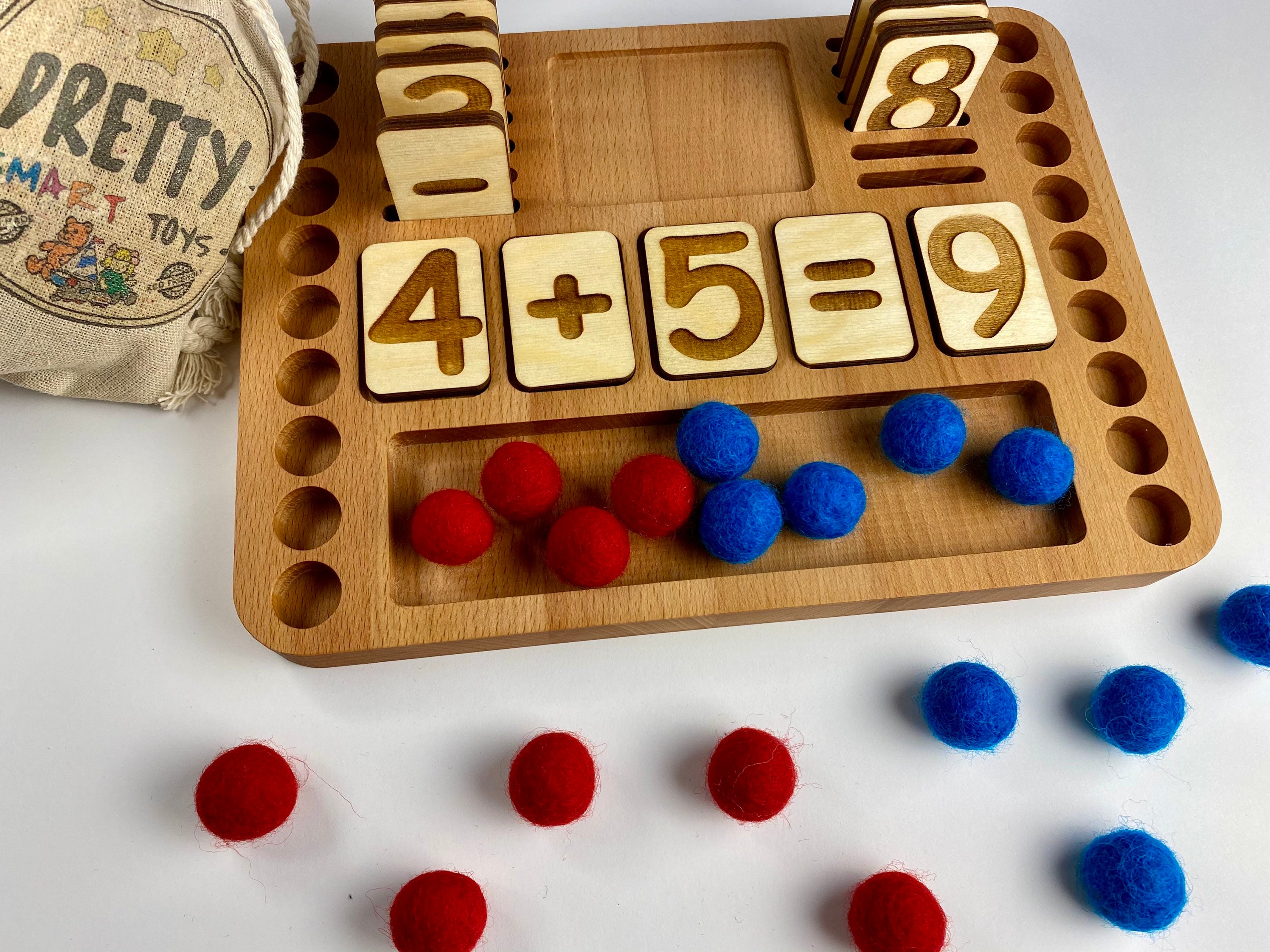 Montessori Wooden Math Board Learning Math Waldorf | Etsy