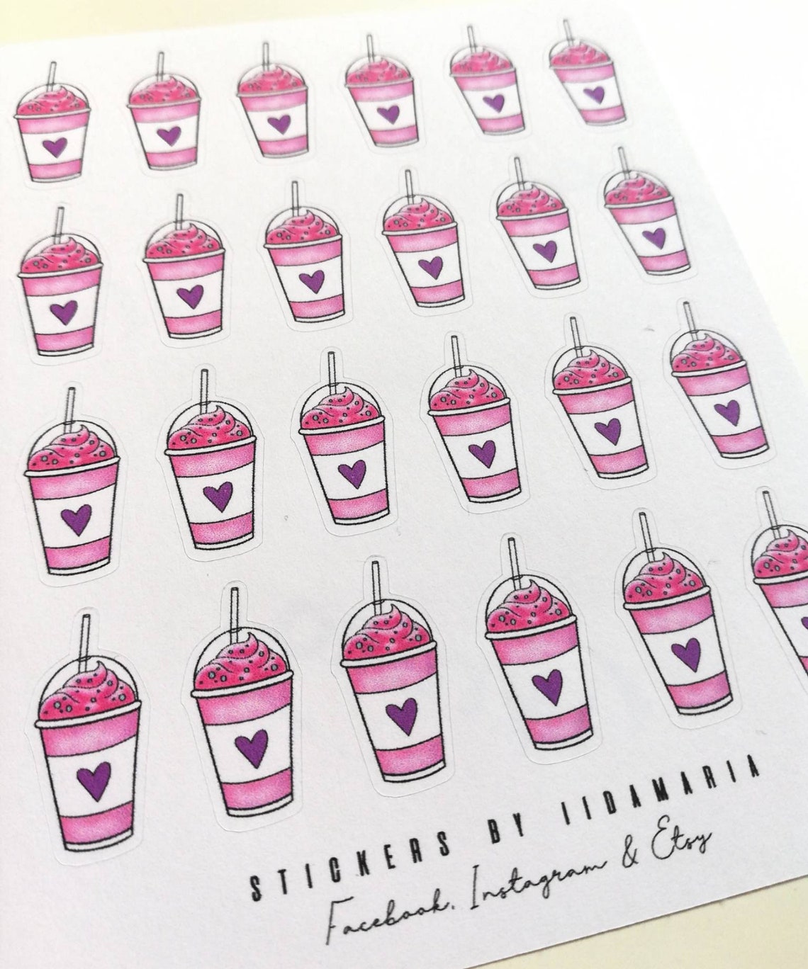 Cute Pink Milkshake Stickers Softie Softis Pehmis Pirtelö - Etsy Australia