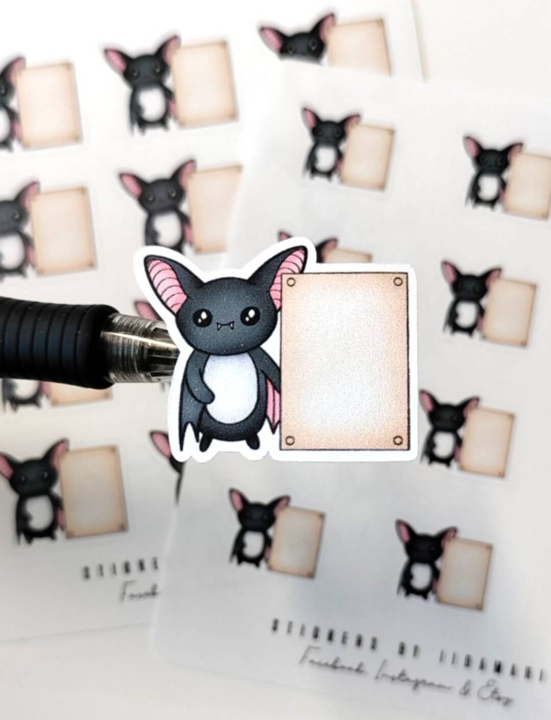 Luna the Bat Sign -stickers - Etsy