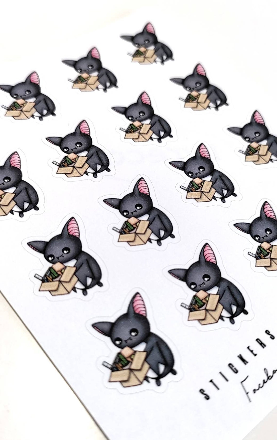 Luna the Bat Moving Box Stickers - Etsy