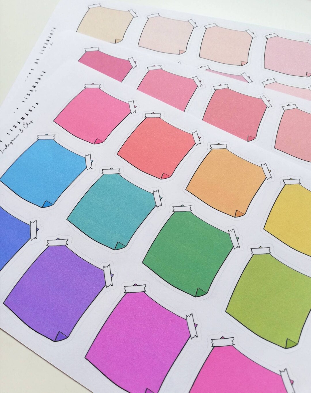 Sticky Note Stickers, autocollants de boîte de bloc-notes, 3 couleurs ...