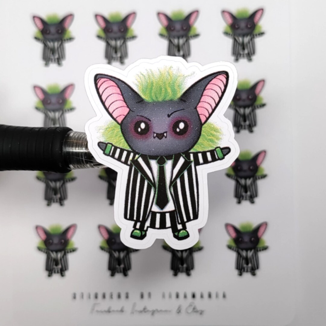 Luna the Bat Creepy Ghost -stickers - Etsy
