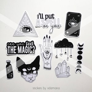 10pc Mystic Die Cut Sticker Set - Etsy