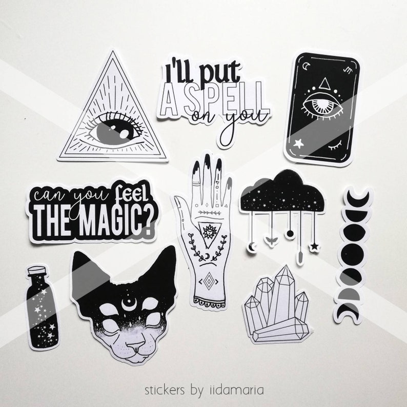 10pc Mystic Die Cut Sticker Set Celestial Witchcraft Tarot - Etsy