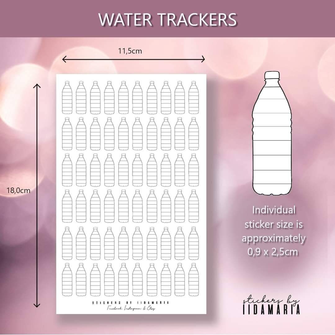 Water Tracker Stickers for Marking Your Drinking Journal - Etsy