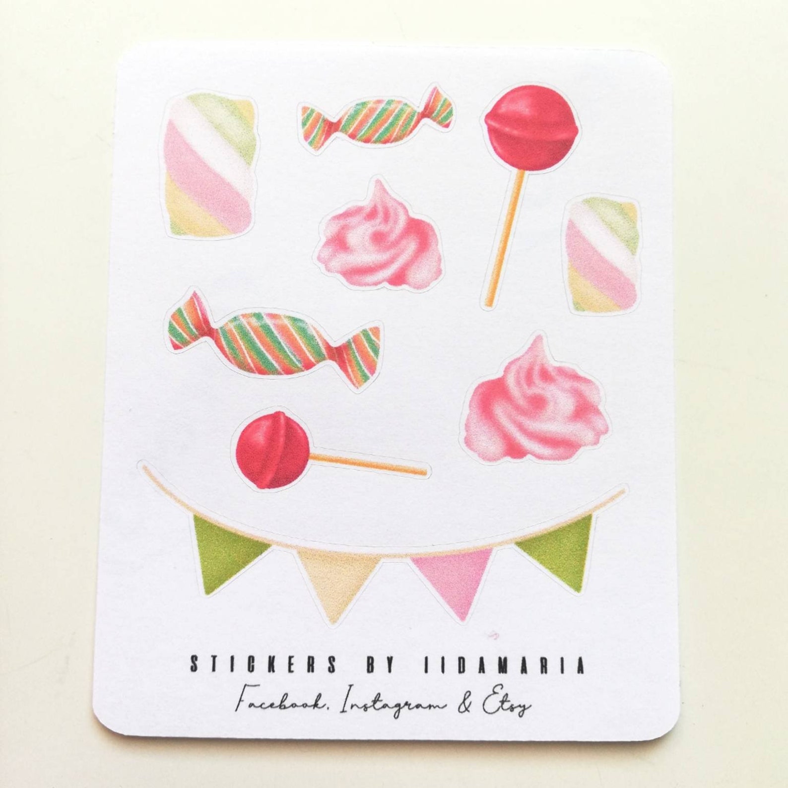 Candy Sticker Set, Marshmallow Candy Lollipop Mareng Sweets Sugar Rush ...
