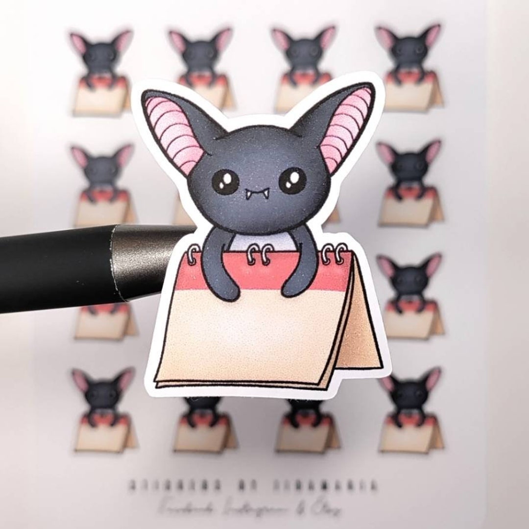 Luna the Bat Calendar -stickers - Etsy