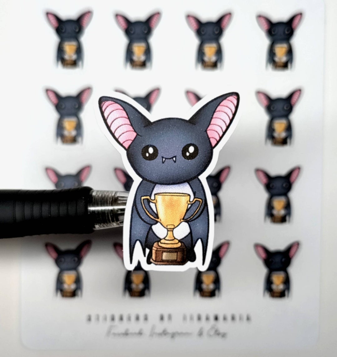 Luna the Bat Trophy Prize -stickers - Etsy