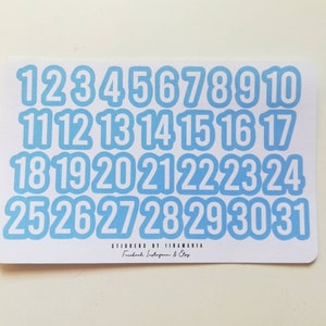 Colorful Number Stickers in Rainbow Pastel Colors Journal - Etsy