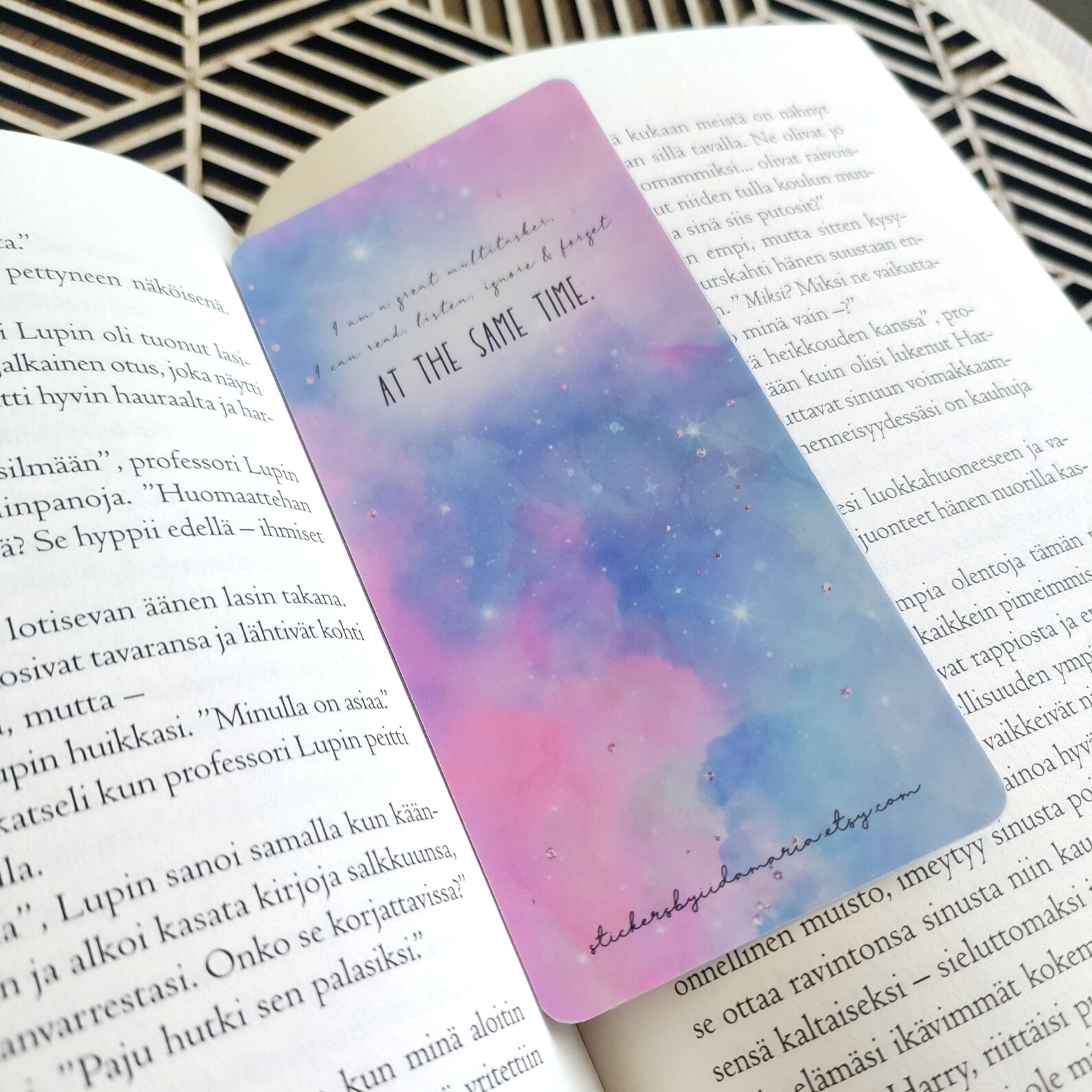 Watercolor Galaxy Bookmark, Reading Book Stationary Magical Celestial ...