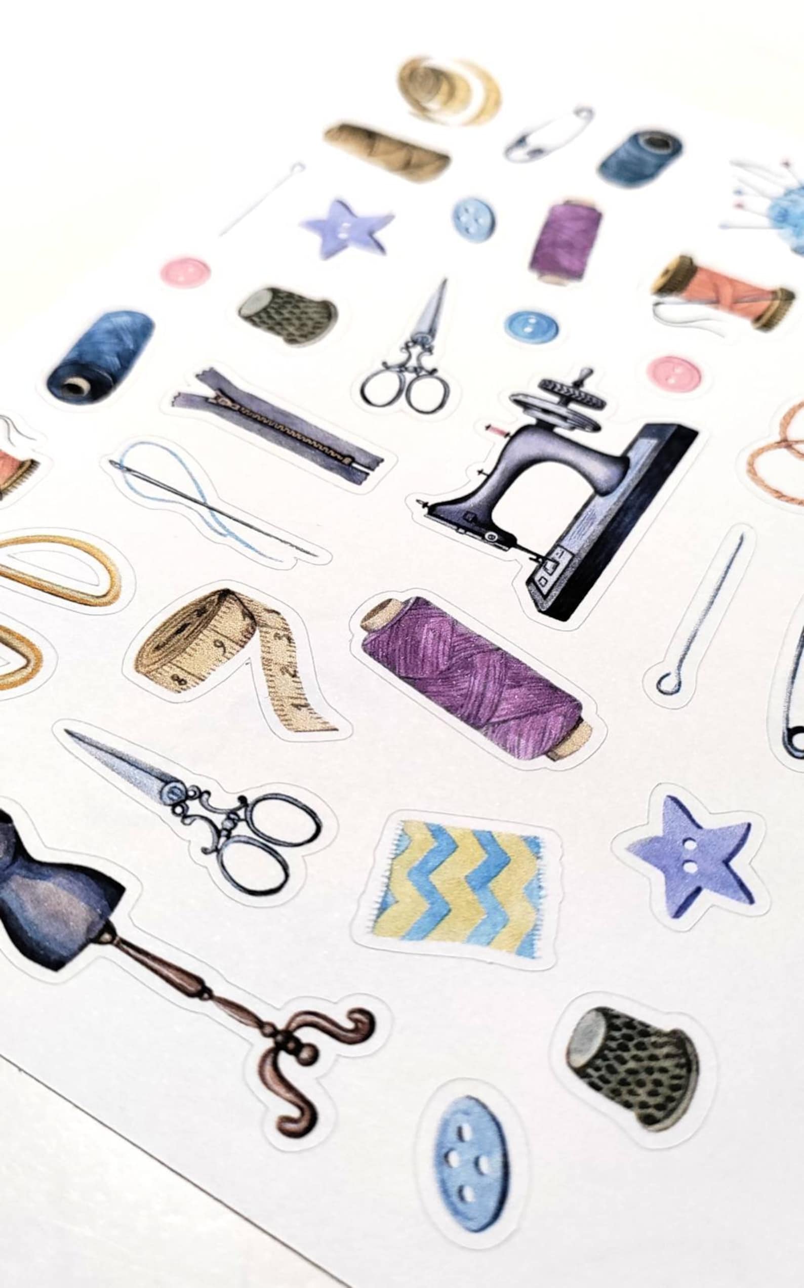 Sewing Stickers Sewing Supplies Machine Scissors Needle - Etsy