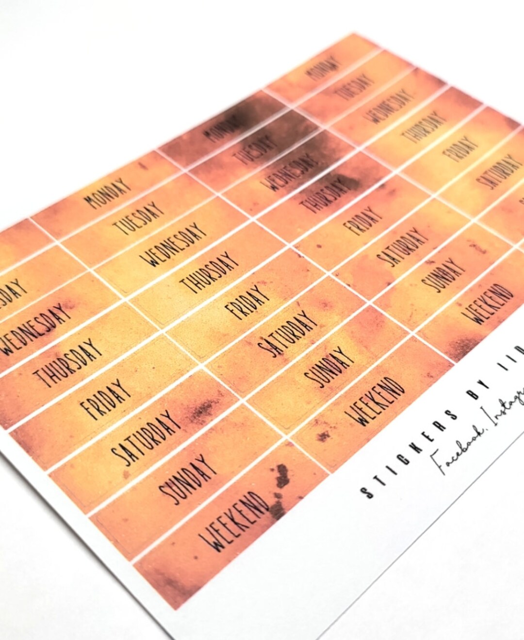 Halloween Days of the Week -box Stickers - Etsy
