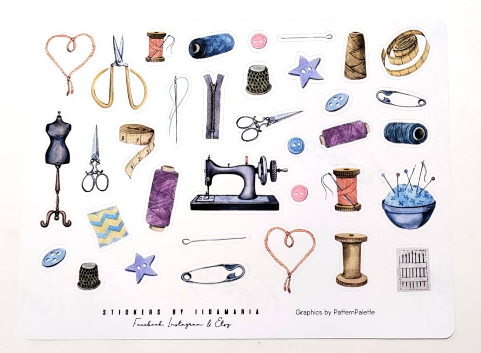 Sewing Stickers Sewing Supplies Machine Scissors Needle - Etsy