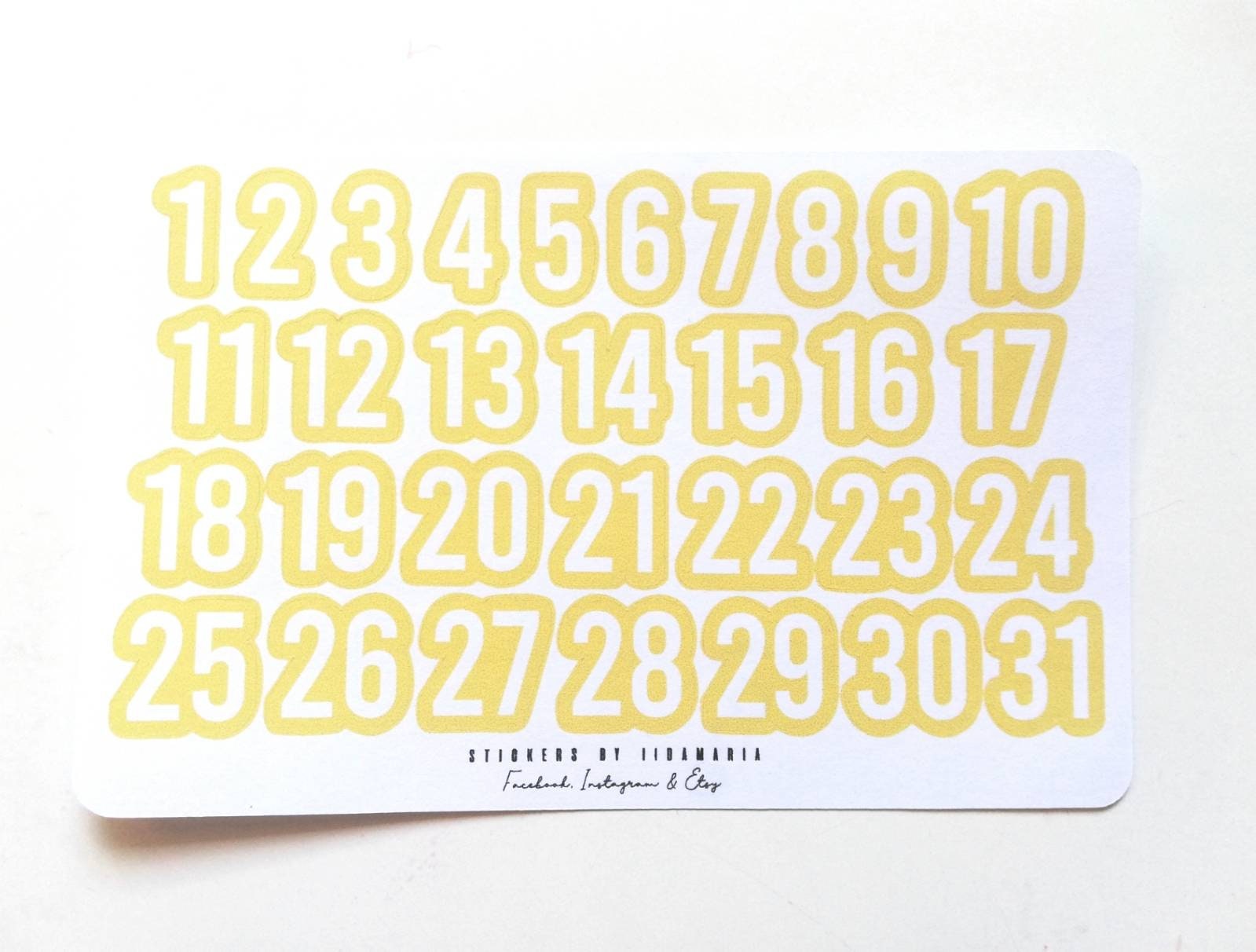 Colorful number stickers in rainbow pastel colors bullet | Etsy