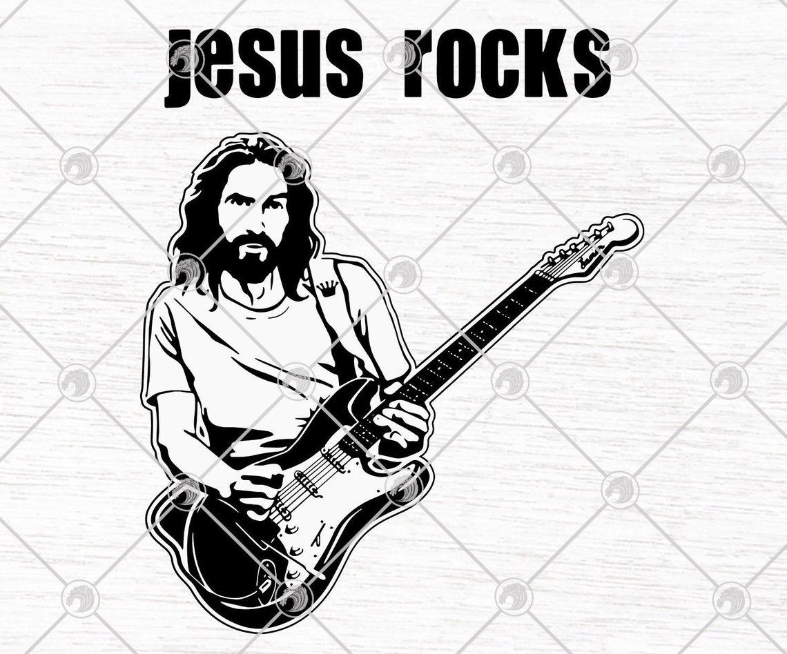 Christian Jesus Rocks SVG PNG EPS Rock and Roll Cricut File | Etsy