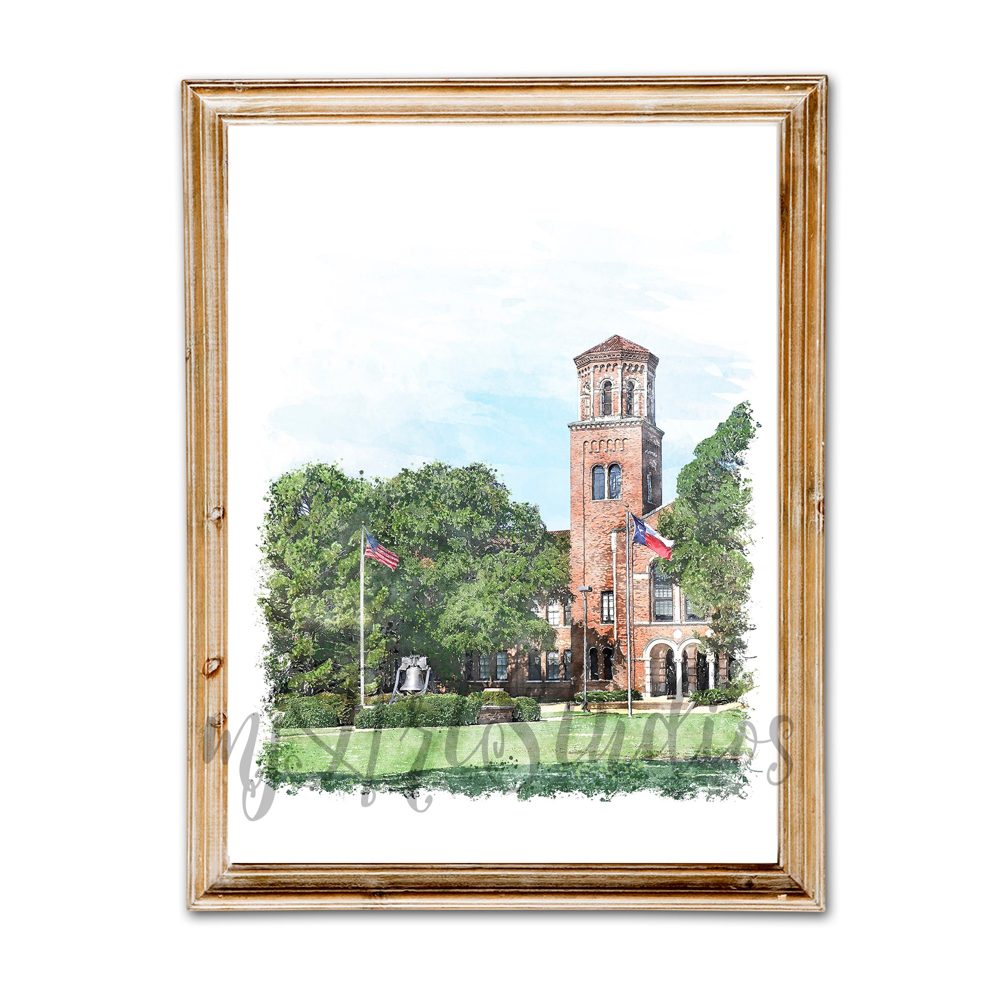 Custom Office Building Portrait Personalized Retirement Gift Co-workers ...