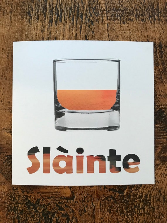 Slàinte Whisky Square Birthday Card | Etsy