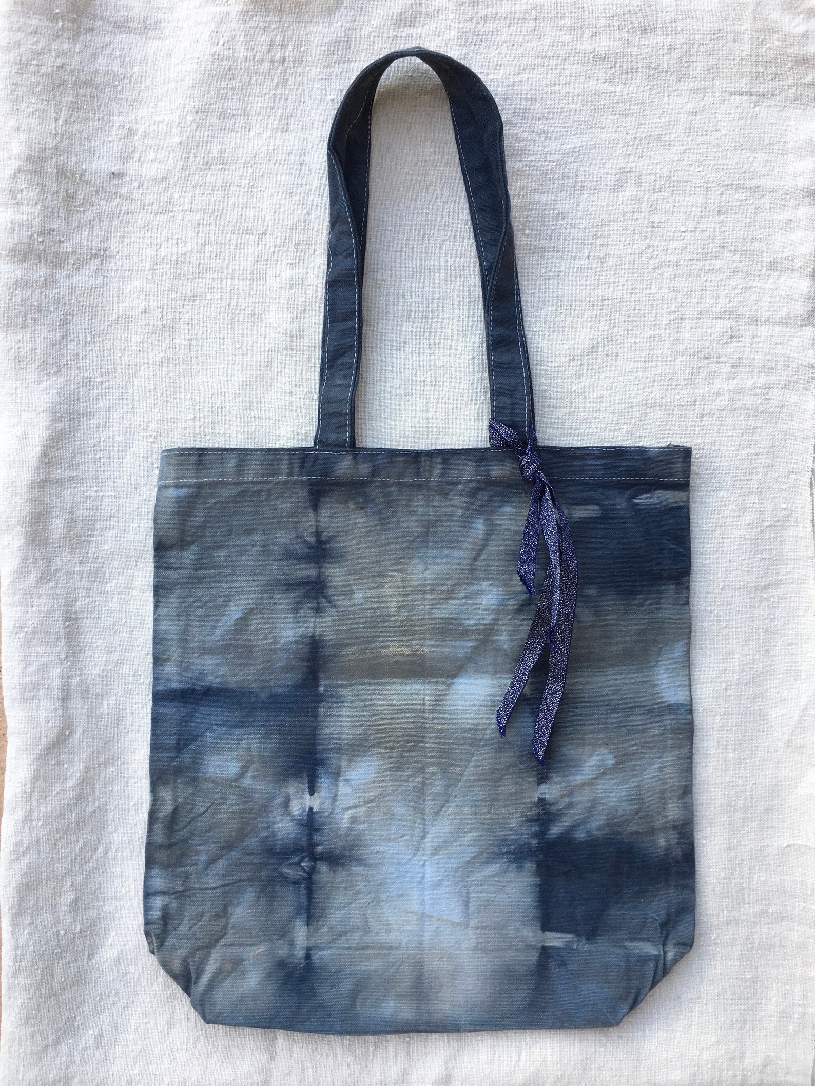 Indigo blue organic cotton canvas bag eco tote bag cotton | Etsy