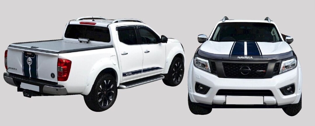 Fits Nissan Navara Bonnet and Rear Stripe Decals Camper Graphics ...