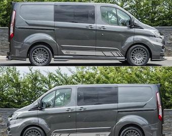 Ford Transit Custom Side Stripes Decal Any Colour Stickers Both Sides ...