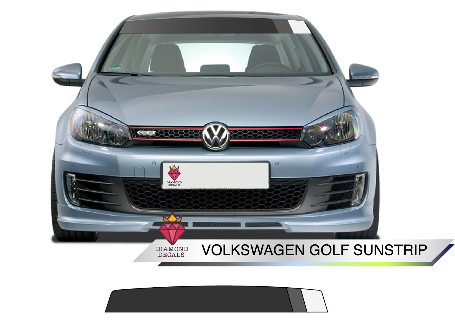 Fits Volkswagen Golf Sunstrip Sun Strip Any Year Vinyl - Etsy