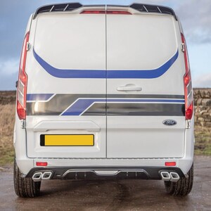 Fits Ford Transit Custom Graphics Kit Side Body Rear Bonnet Stripes ...