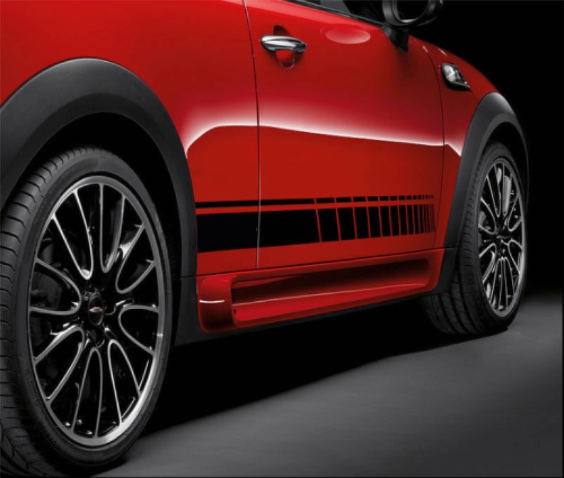 Fits Mini Cooper JCW Side Stripes Decal Any Colour Stickers Graphics ...
