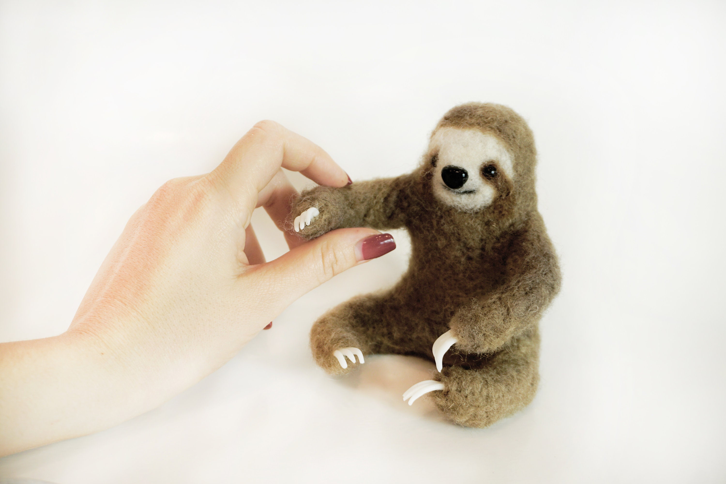 Sloth Gifts Spirit Animal Sloth Ornament Needle Felt Sloth - Etsy