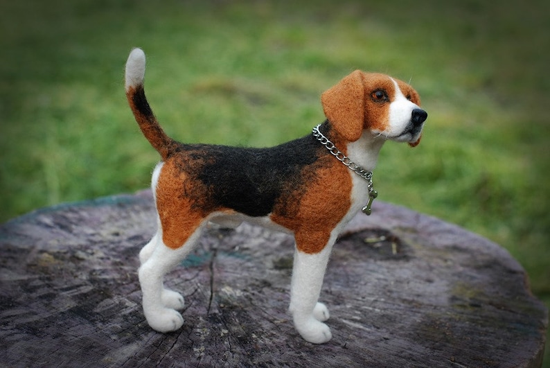 Beagle Gifts Felted Dog Miniature Needle Felted Animals Dog - Etsy