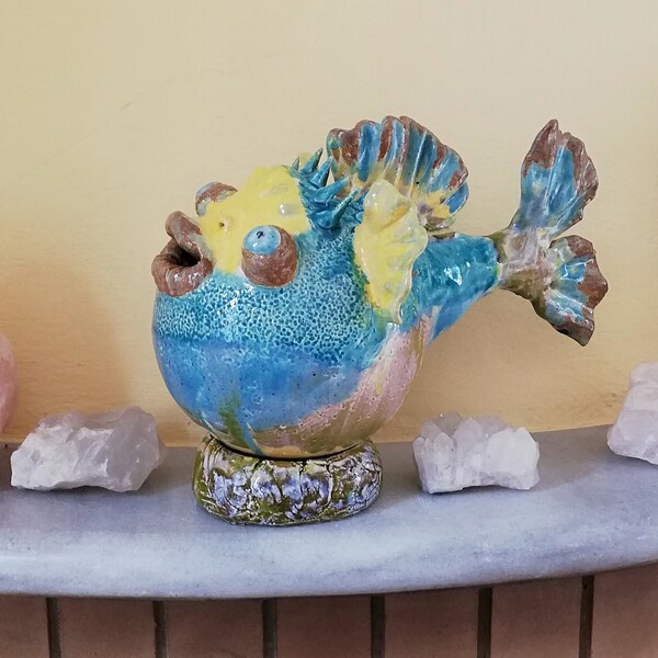 Ceramic Puffer Fish - Etsy