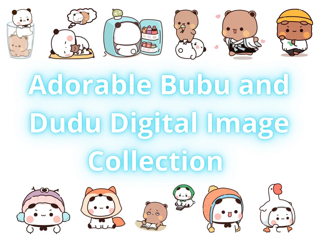 Bubu Dudu Mega Pack • 100 + Cute Panda and Bear Graphics • Kawaii PNG ...