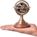 Brass Armillary Sphere Globe Clock Spherical Astrolabe Compass Nautical ...