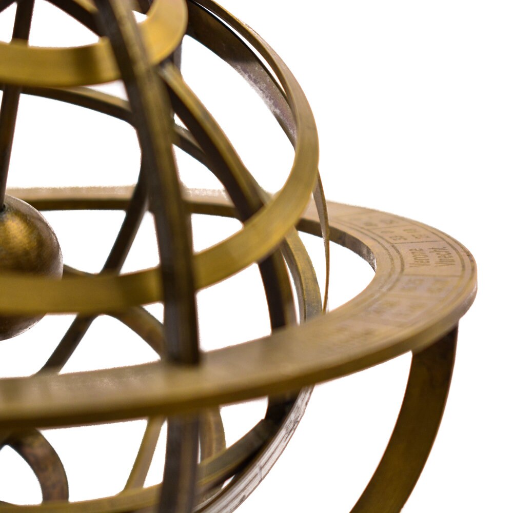 Brass Armillary Sphere Globe Clock Spherical Astrolabe Compass | Etsy UK