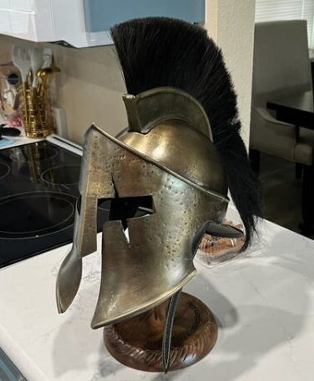 Great King Leonidas Sparta 300 Movie Helmet Battle Damage Edition Great King Leonidas Sparta 300 Movie Helmet Battle Damage Edition