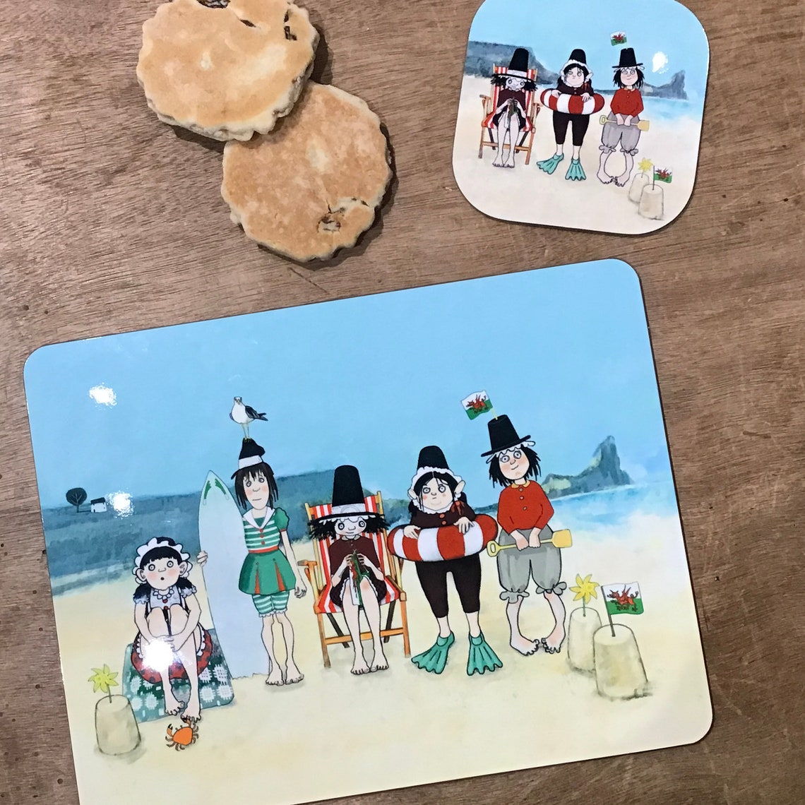 Coaster Welsh Ladies Rhossili by Odwen Welsh Gifts Welsh - Etsy UK
