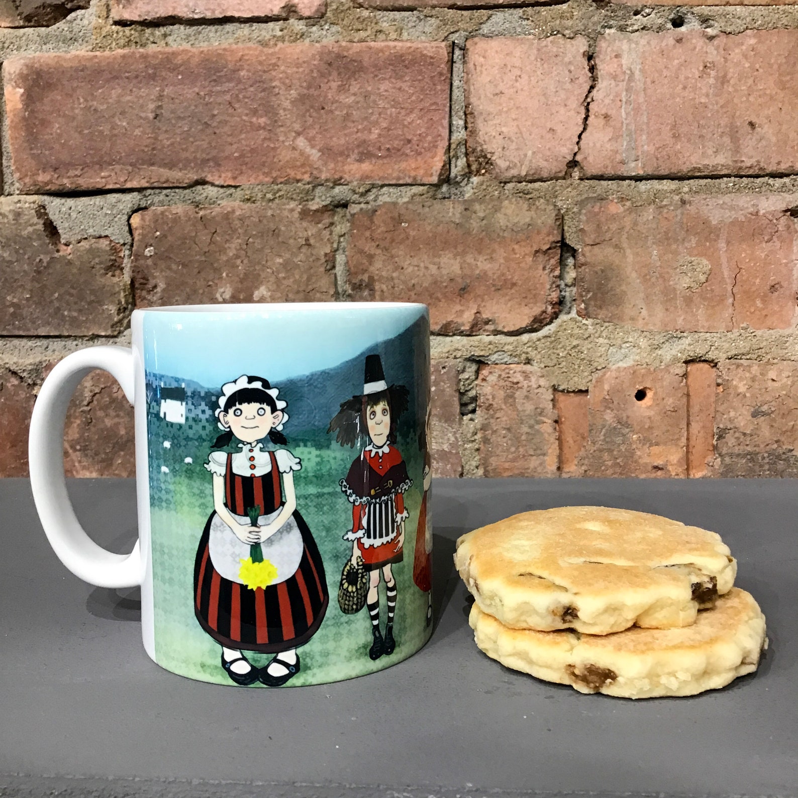 Printed Ceramic Mug Welsh Ladies Hillside by Odwen Gift - Etsy UK