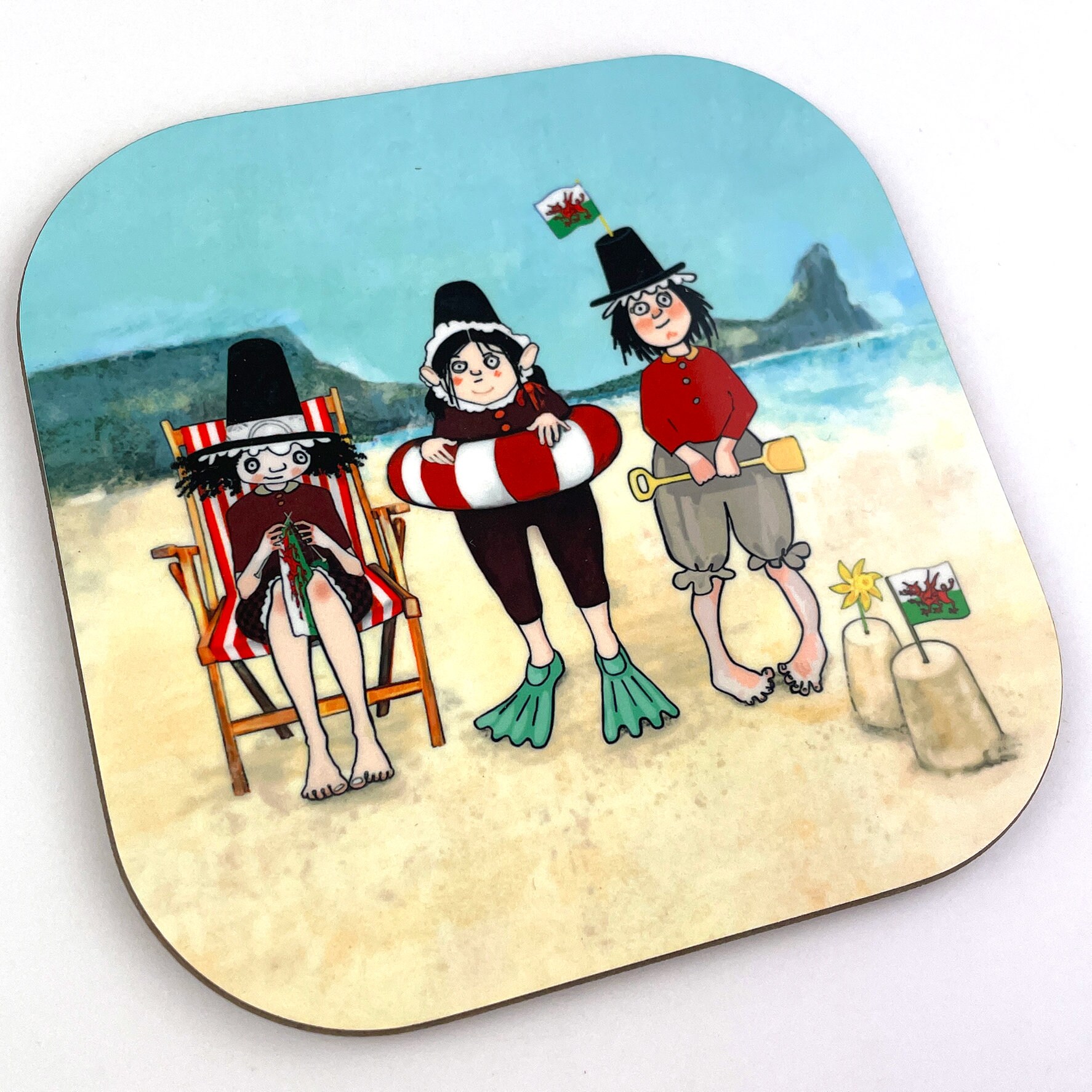 Coaster Welsh Ladies Rhossili by Odwen Welsh Gifts Welsh - Etsy UK