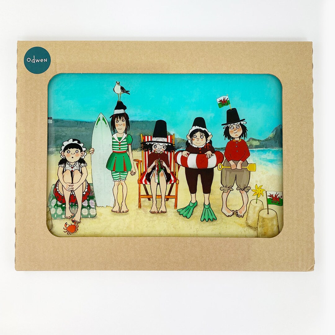 Glass Chopping Board, Welsh Ladies Rhossili by Odwen, Welsh Gifts ...