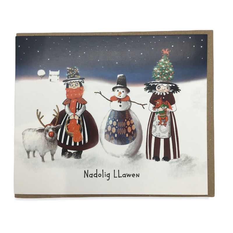 Welsh Christmas Card - Etsy UK