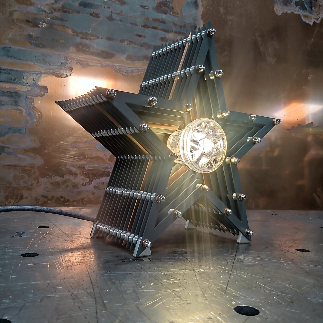 Mini Fairground Star Light Table Desk Wall Office Grey - Etsy