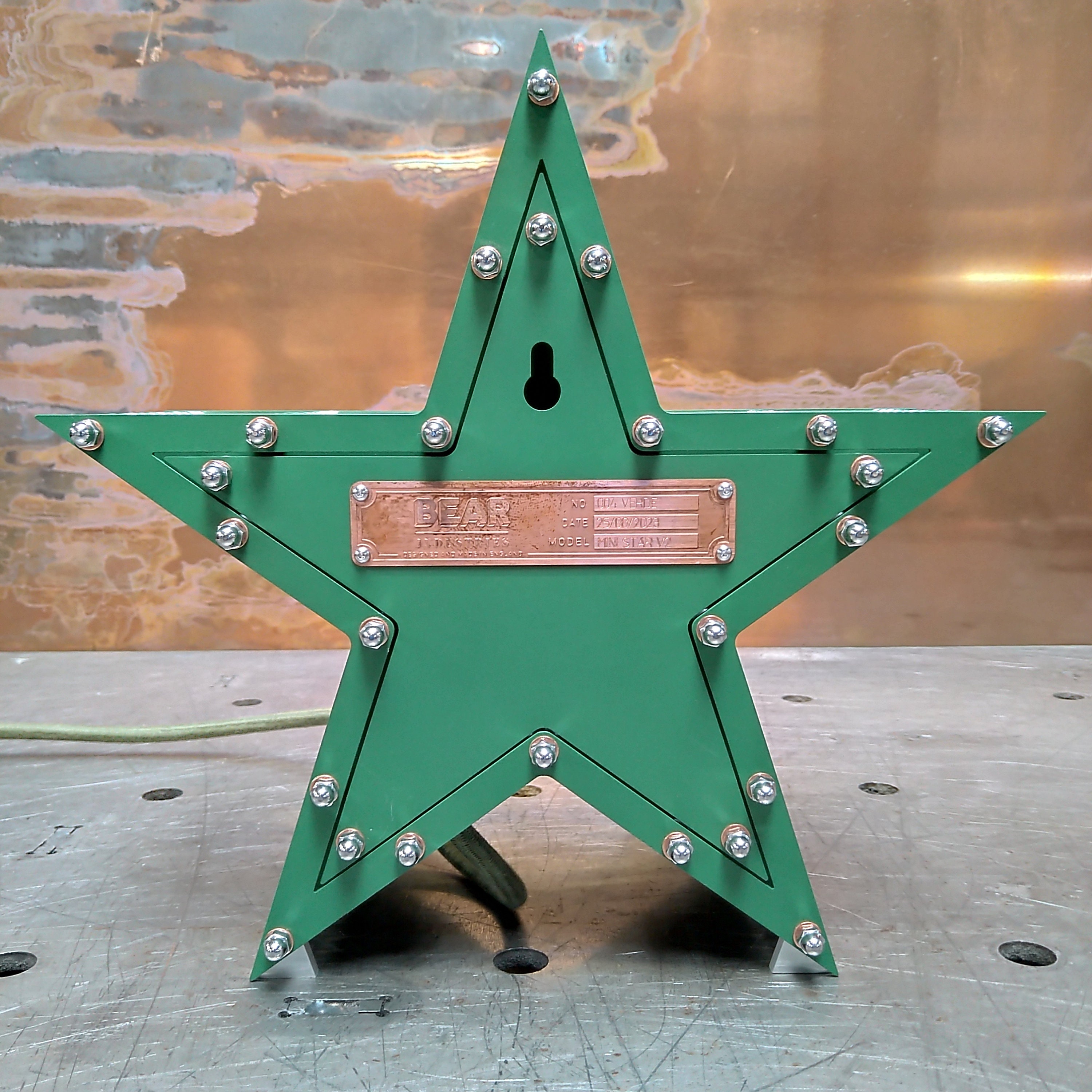 Mini Fairground Star Light Table Desk Wall Office Lamp Green Verde - Etsy