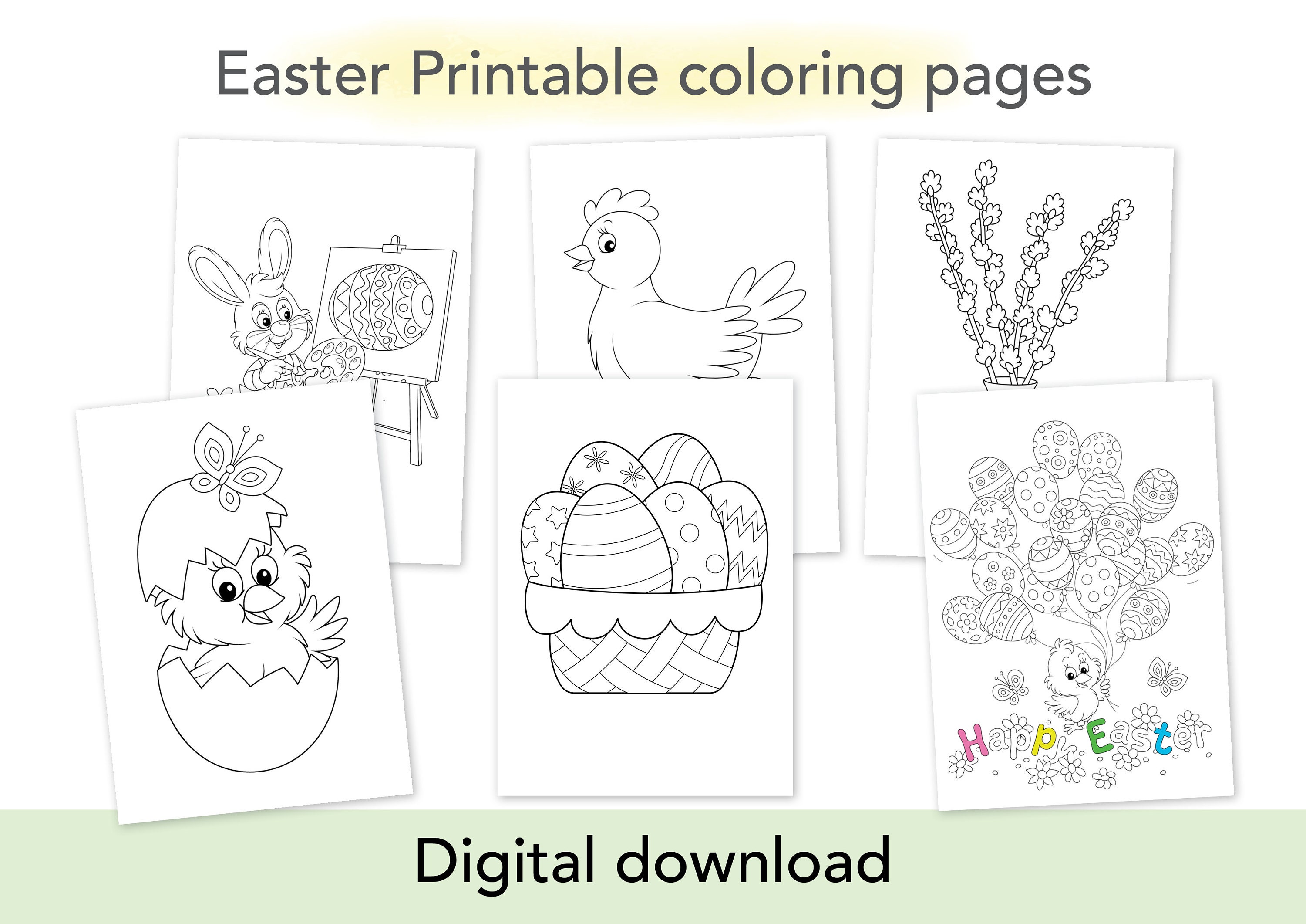 Easter Coloring Pages for Kids, Easter Printable, Easter Games, Easter ...