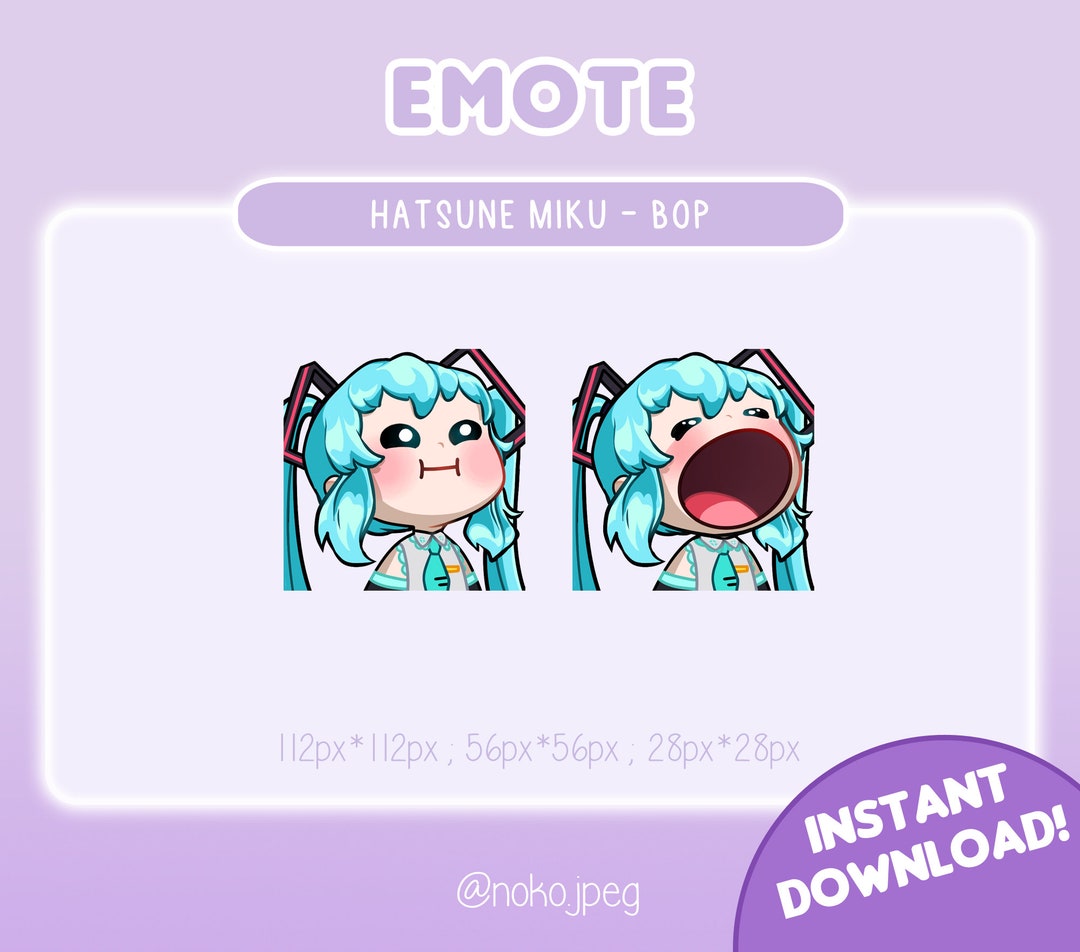 HATSUNE Miku BOP Emote for Twitch & Discord! - Etsy Canada