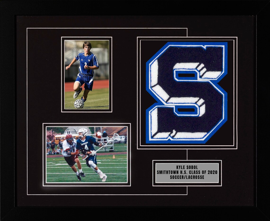 Varsity Letter Framing With 2 Pictures - Create Memorabilia for Your ...