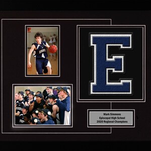 Varsity Letter Framing With 2 Pictures - Create Memorabilia for Your ...