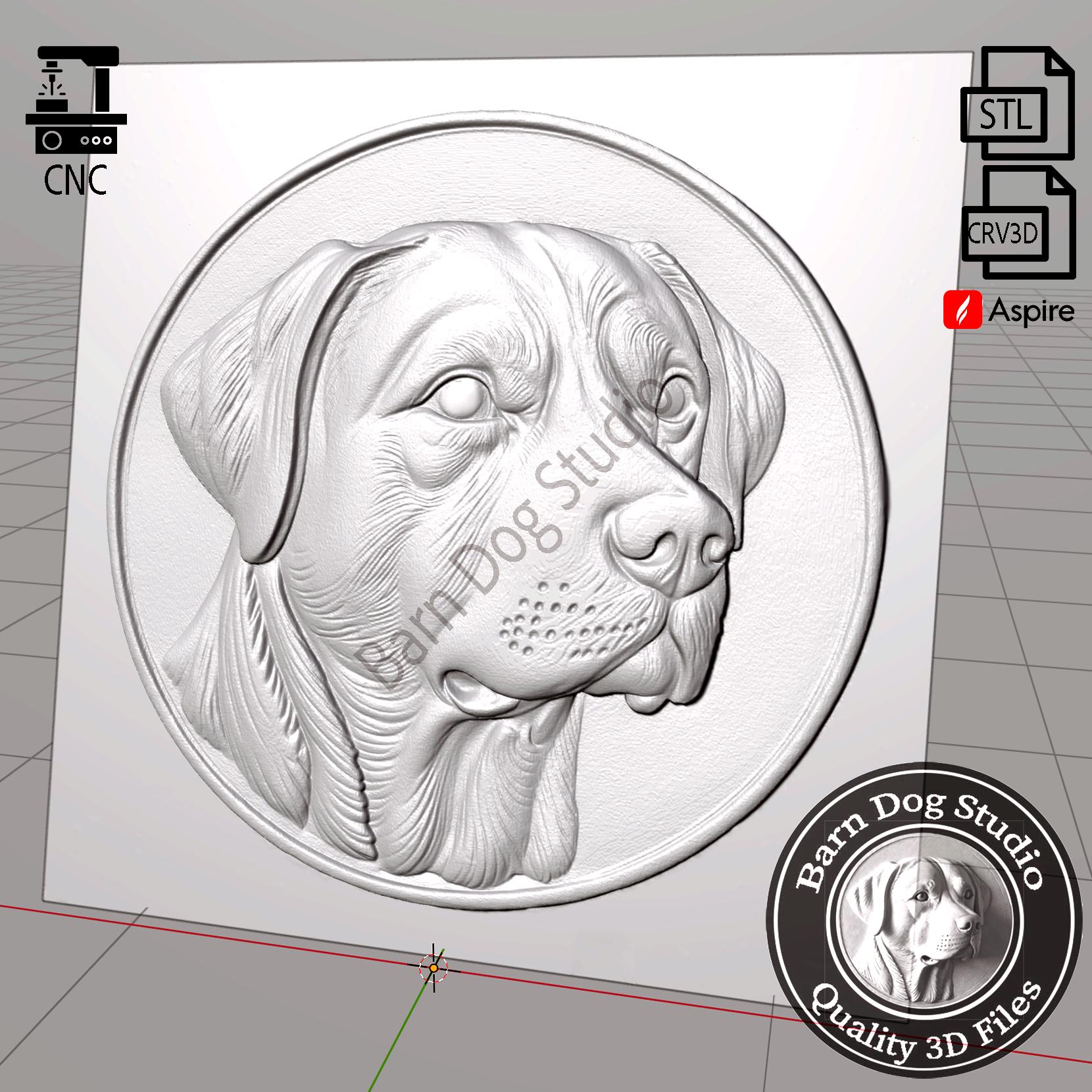 Labrador Retriever, Dog, Bas Relief, 3D, CNC, STL File, - Etsy