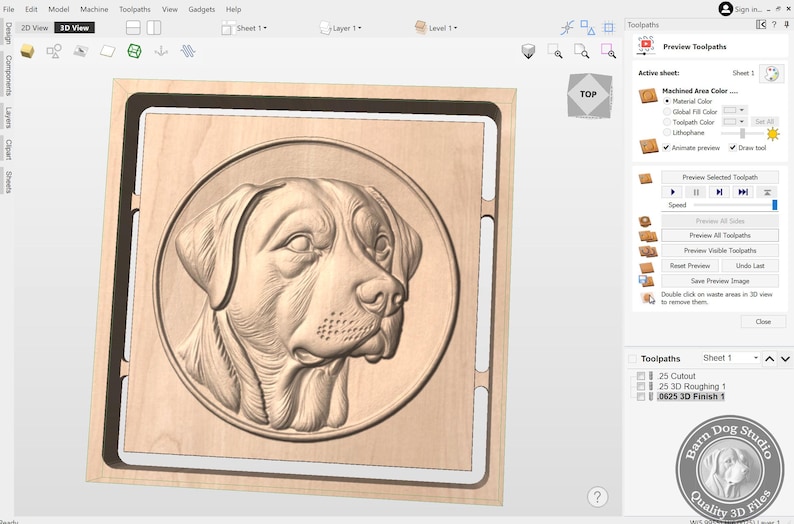 Labrador Retriever, Dog, Bas Relief, 3D, CNC, STL File, - Etsy